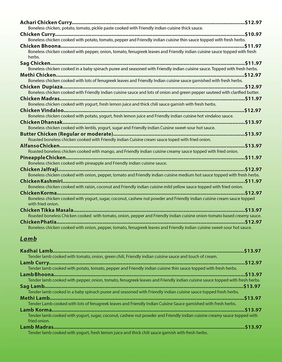 Friendly Indian Cuisine- Peterborough